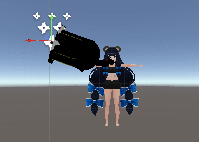 武器を取り出す、爆発エフェクトを設定する。(VRChat：Avatar3.0)｜sarasa