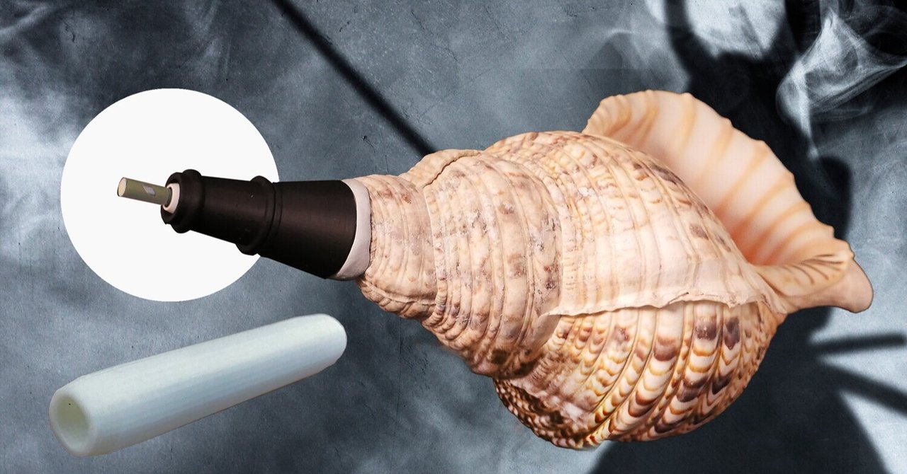 ホラ貝にアイコスを差して喫うというあっぱれなバカバカしさ｜綵神光途／Akito AGAMI