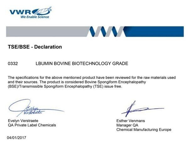 VWR Bovine Serum Albumin (BSA)｜avantorjapan
