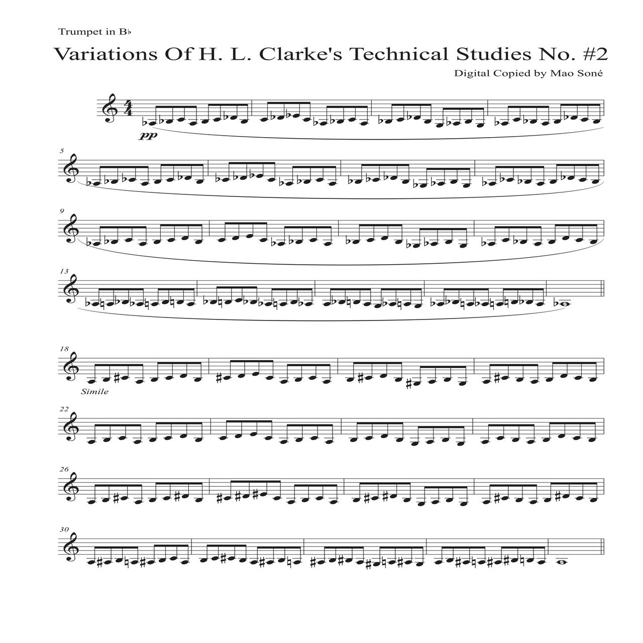 H. L. クラーク2番の発展系（変奏）の練習｜MAO SONÉ 曽根麻央