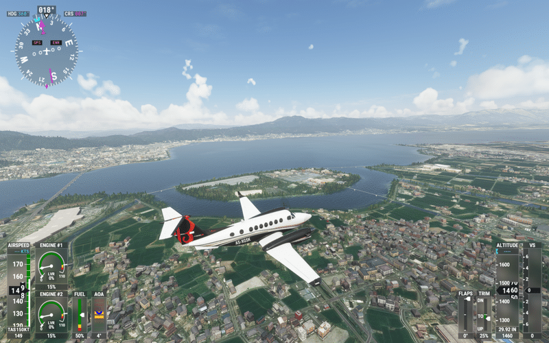 マイクロソフトフライトシミュレータで近所を飛び回る｜Hideaki Kishimoto