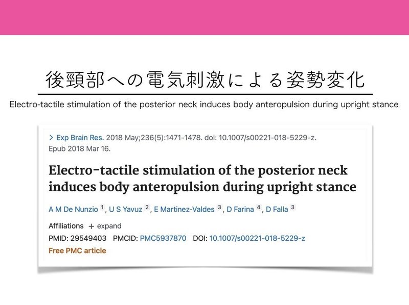 No.34 後頸部への電気刺激による姿勢変化｜Ryoma