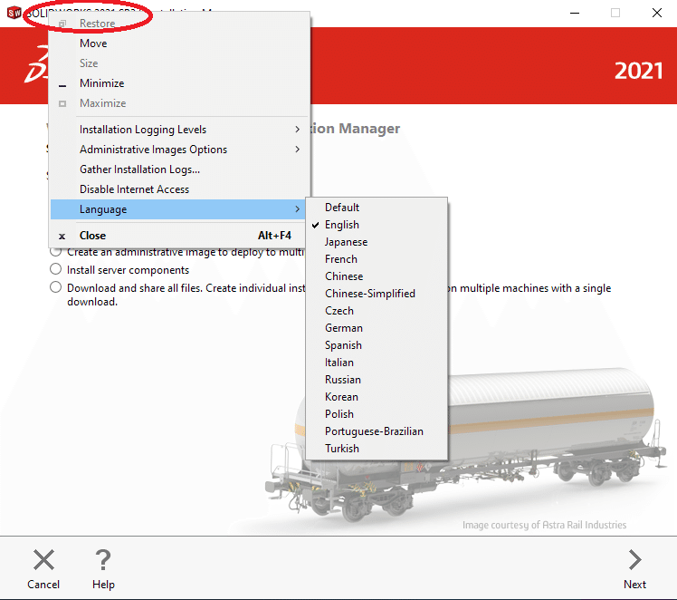 SOLIDWORKS Installation Managerの言語設定｜きんちゃん/Kinchan