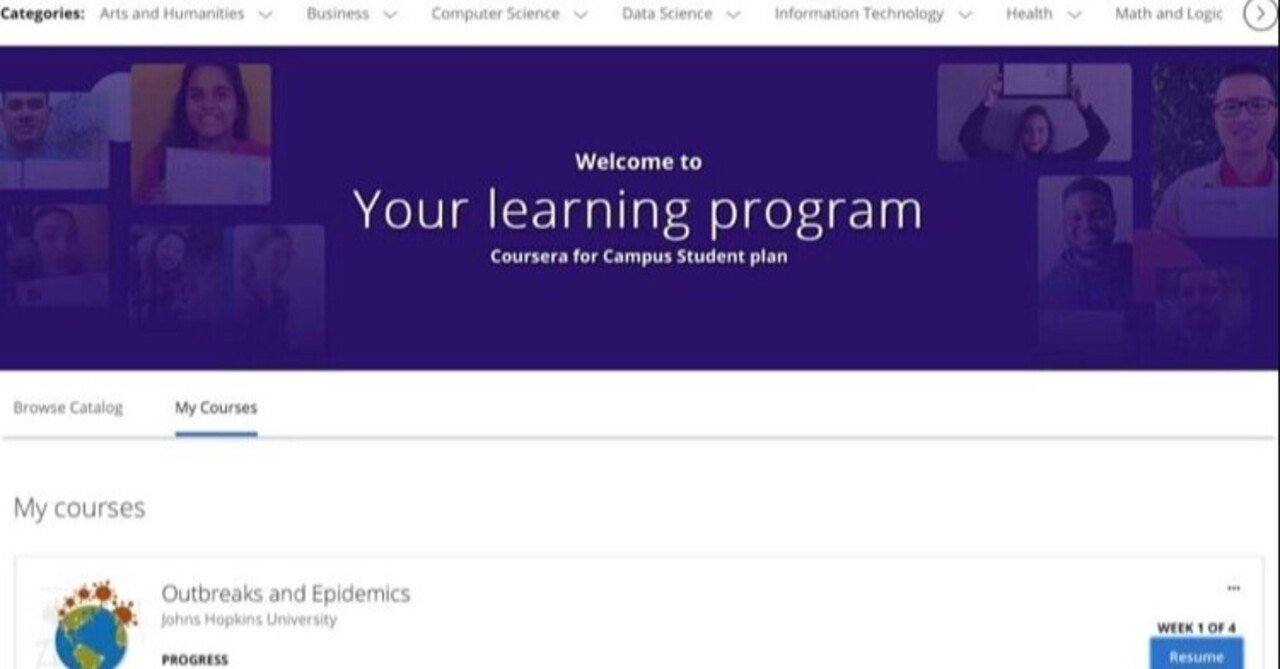 Coursera for Campus Student plan｜stella sachiko｜note