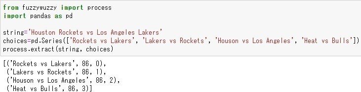 【Python】fuzzywuzzy｜RP