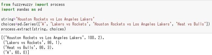 【Python】fuzzywuzzy｜RP