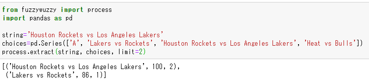 【Python】fuzzywuzzy｜RP