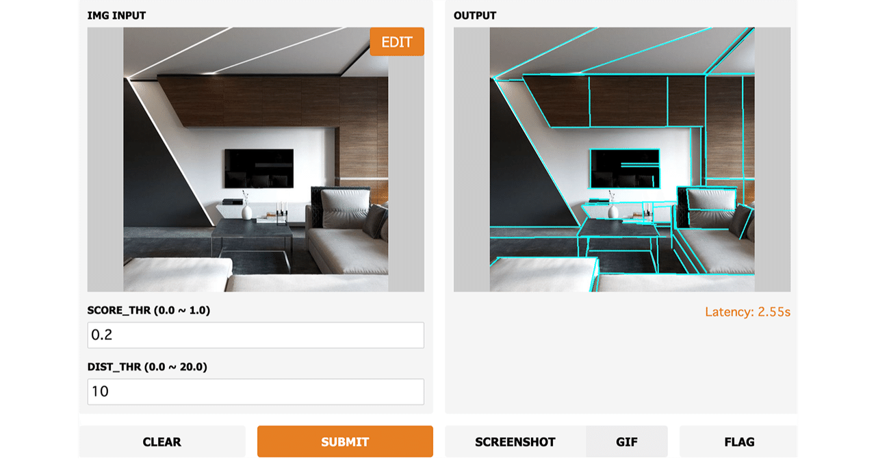 M-LSD : 軽量かつリアルタイムな線分検出｜npaka