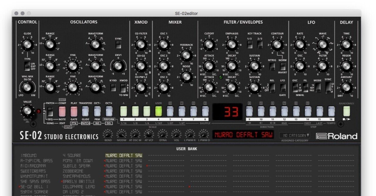 音源設定メモ05 Roland SE-02 その05 公式Editor導入記｜Windsynth workbook