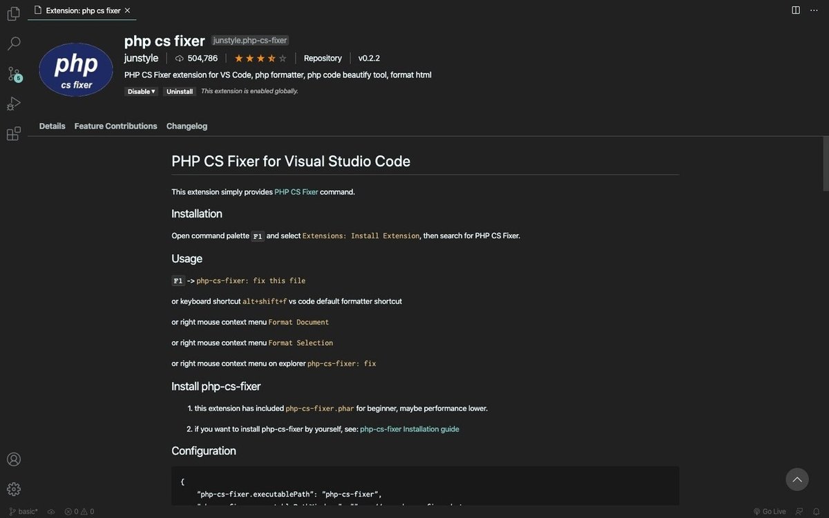 VScodeでPHPのフォーマッター(PHP CS Fixer)導入時の解決策｜さいとう
