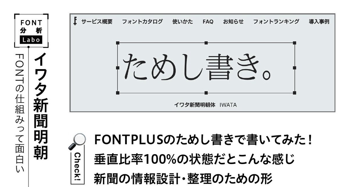 Font分析Labo -たじまちはるさんを迎えて-｜FONTPLUS