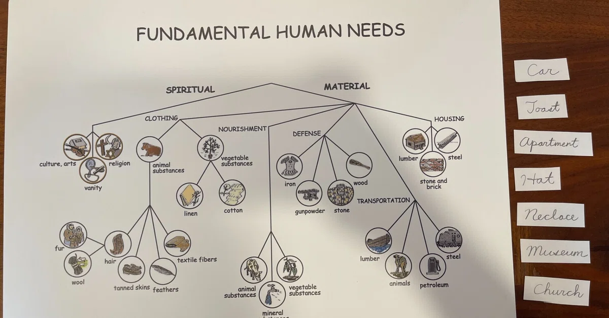 人間の基本的必要性（The Fundamental Needs of Human Beings）チャート1｜0－12歳モンテッソーリ教師 あべようこ