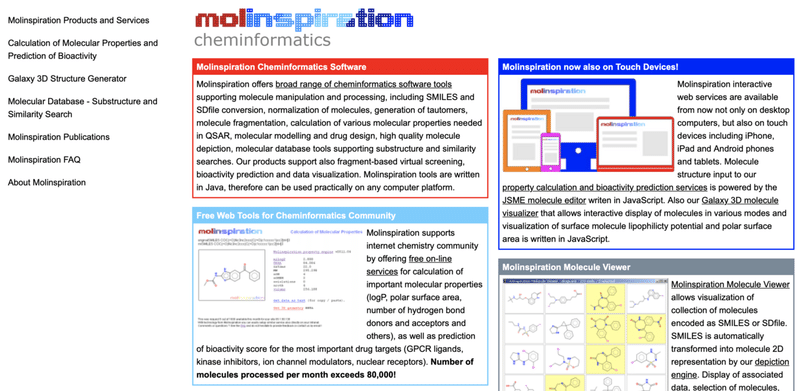 書記のBio/Chem-Info日誌#10 Molinspirationで分子特性と生理活性を調べる｜Writer_Rinka