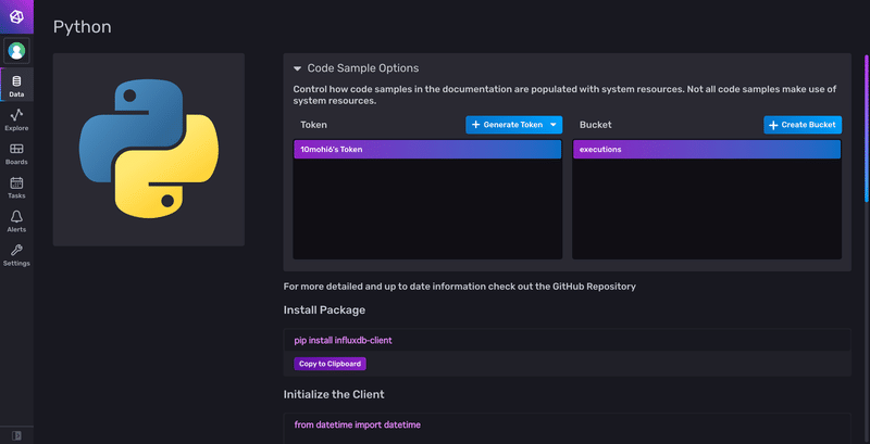 超簡単PythonでInfluxDB 2.0（時系列データベース）入門｜10mohi6