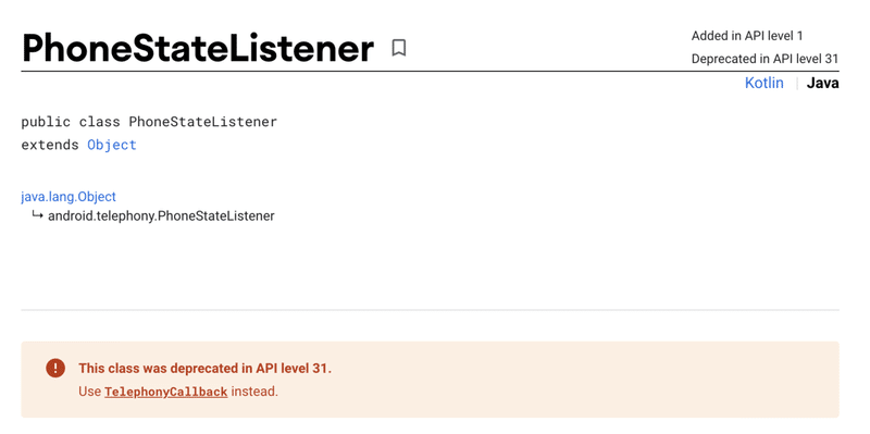 Android 12 メモ -PhoneStateListener Deprecated 対応｜koh