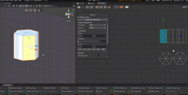 【Unity】ProBuilderでのUV展開方法｜一個