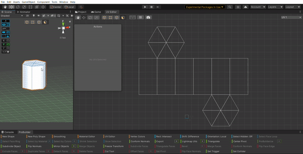 【Unity】ProBuilderでのUV展開方法｜一個