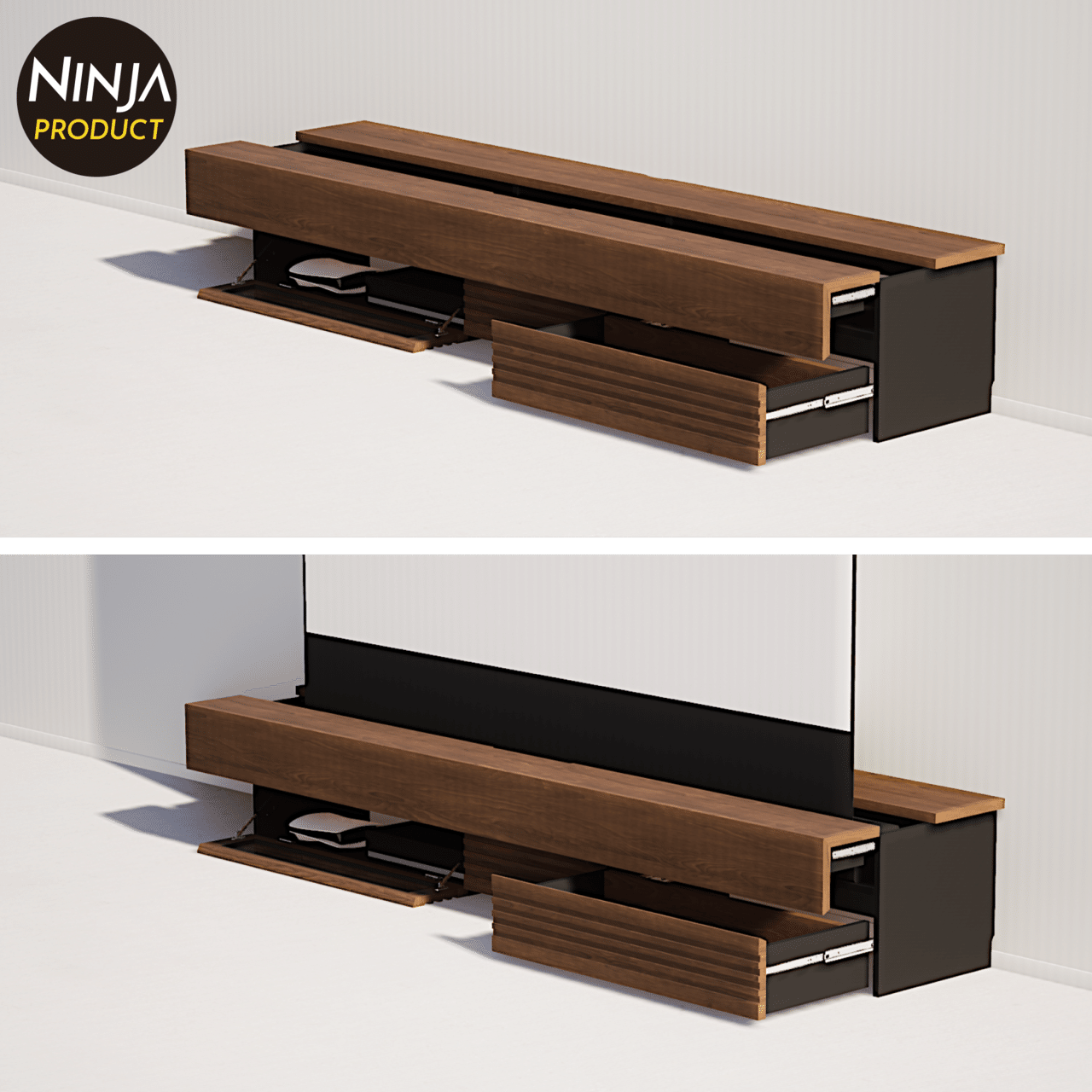 スクリーン収納テレビボード｜ninjaproduct