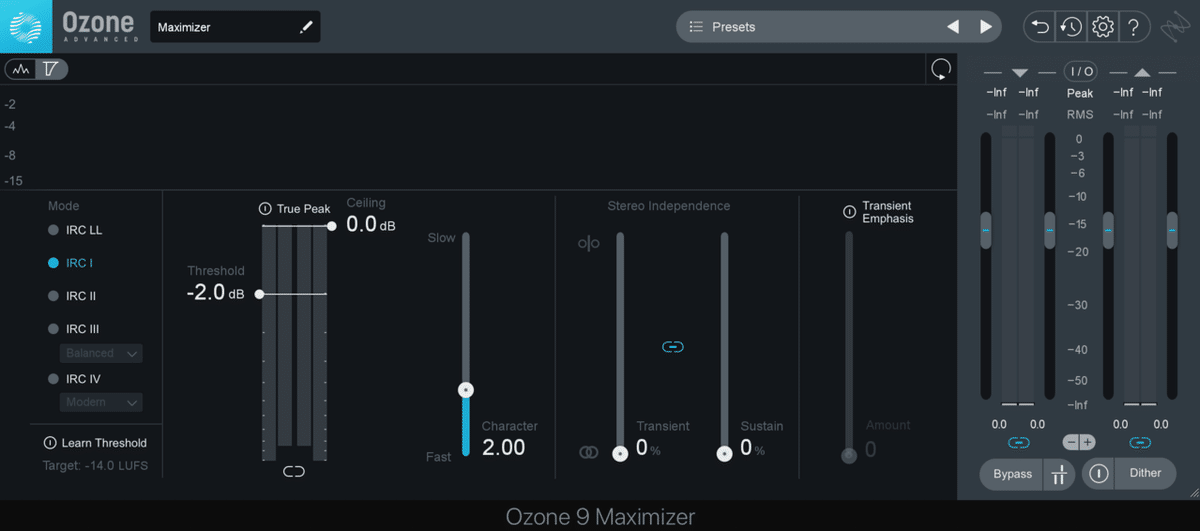 簡単設定で音圧アップ！マキシマイザー「iZotope Ozone 9 Maximizer」｜king tiptoe（リュウ）