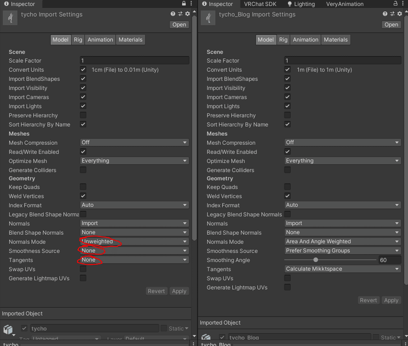 【VRC】Blender2.93からUnityに持っていく＋Unity側独自の設定(ダイナミックボーンとかPhysBoneとか)の設定を引っ越しする｜月白チェー
