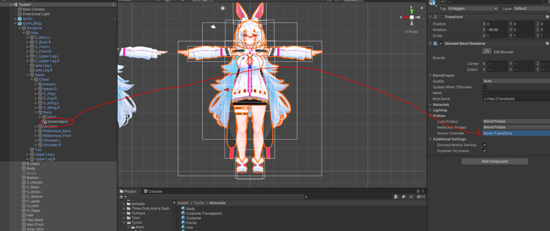 【VRC】Blender2.93からUnityに持っていく＋Unity側独自の設定(ダイナミックボーンとかPhysBoneとか)の設定を引っ越しする｜月白チェー