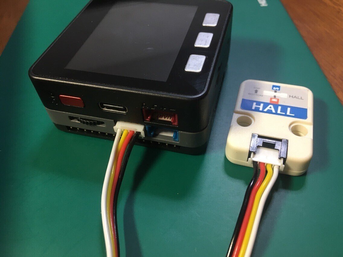 ホールセンサーを使ってみた M5Stack｜46u