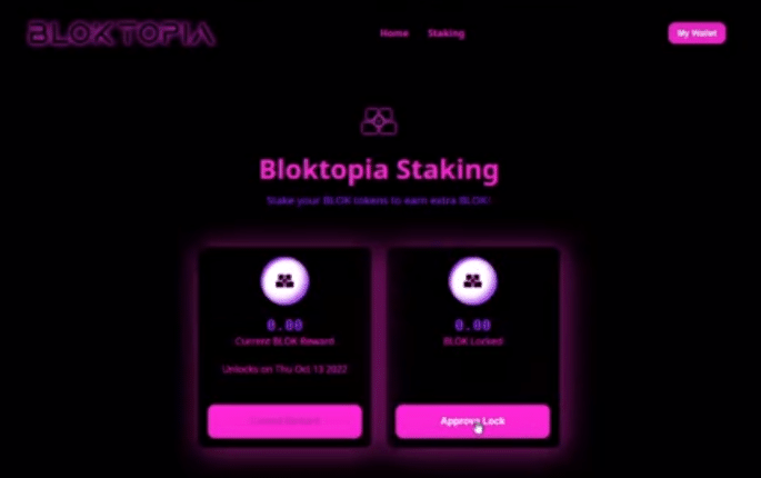 仮想通貨『BLOK（BLOKTOPIA）』ステーキング方法｜noteid7790