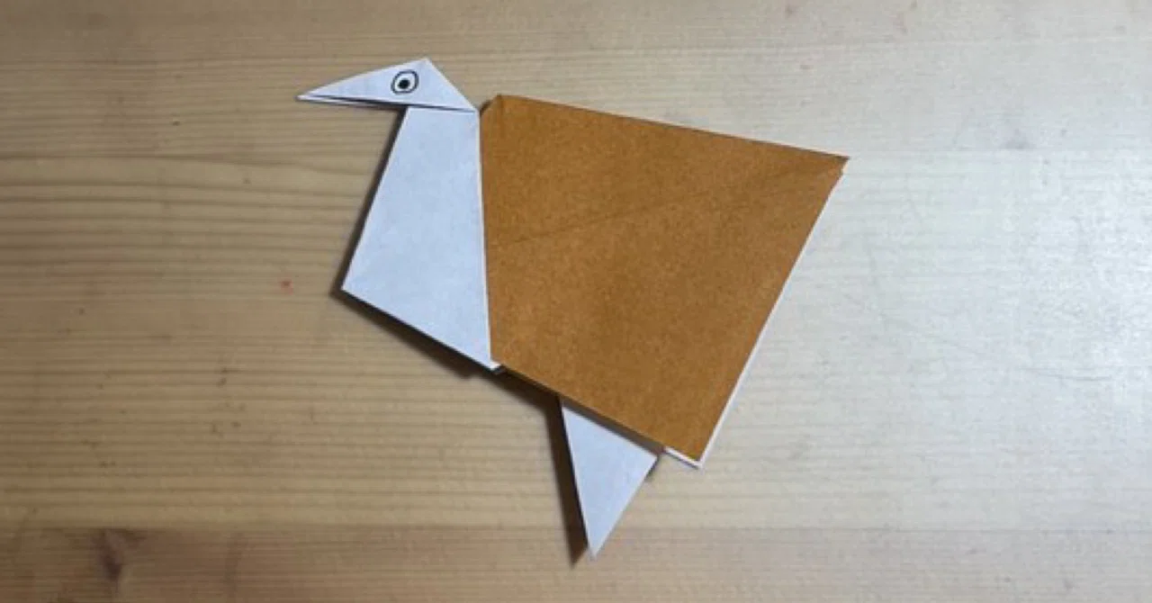 折り紙でダチョウを折ってみよう！origami ostrich folding｜ともすぅ折り紙