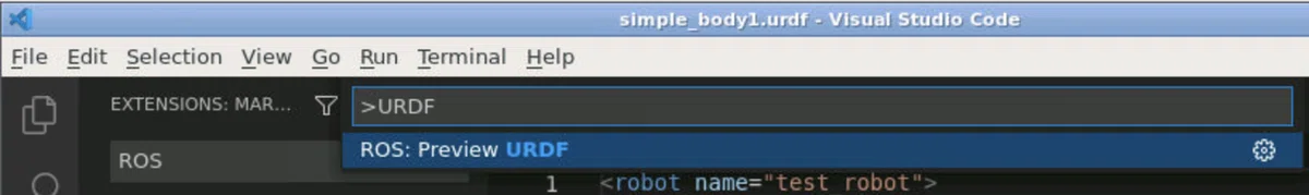 ROS入門 (23) - VSCodeでURDFを読み込む｜npaka