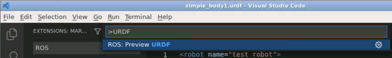 ROS入門 (23) - VSCodeでURDFを読み込む｜npaka