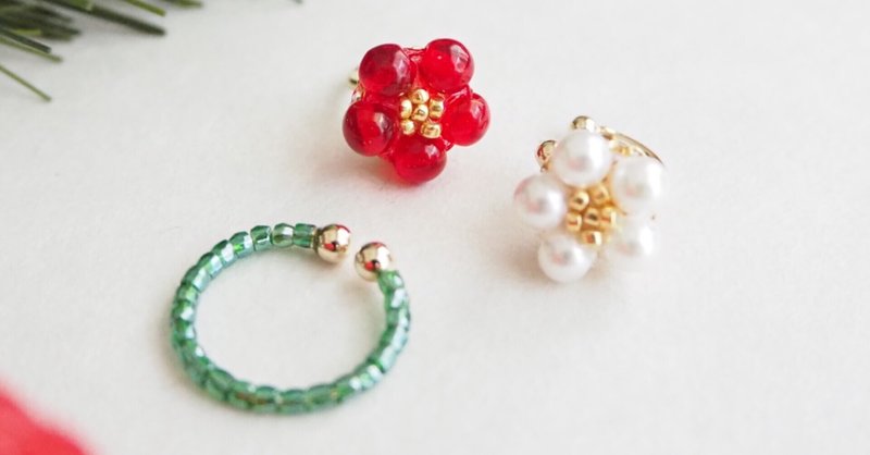 紅白梅のお正月セット｜Beadspan｜note