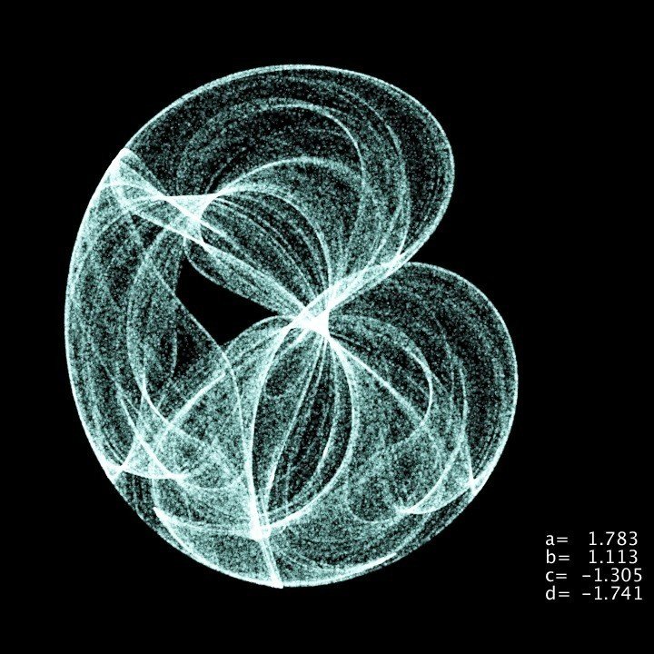De Jong アトラクターの応用：Processing 3D アニメーション作例｜deconbatch