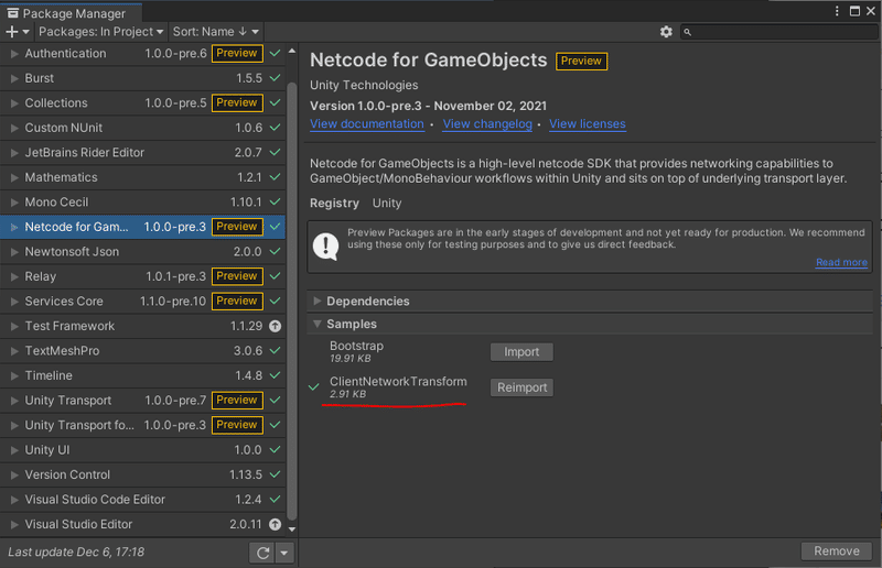 [Unity]サンプルプロジェクトをMLAPI→Netcode for GameObjectsへ移植｜黒河優介