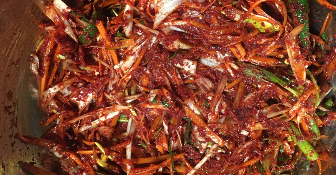 とうがらしからのキムチ作り｜nob nakata