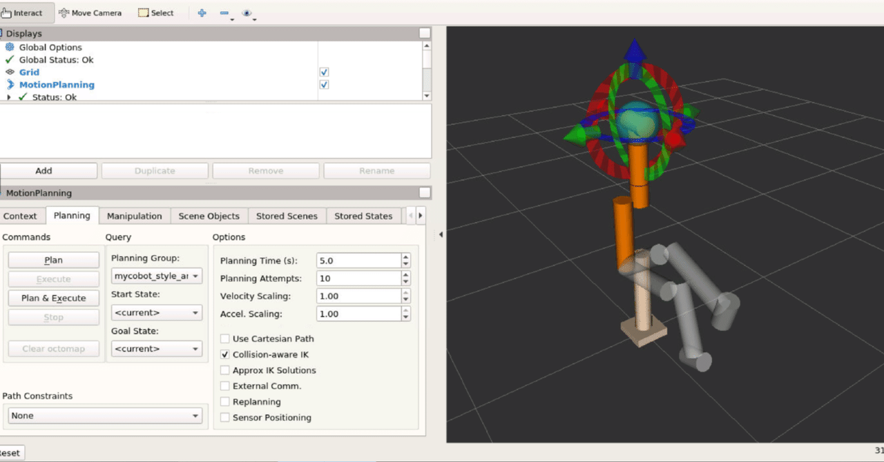 ROS入門 (46) - mycobot風ロボットのURDFを作成して、MoveIt構成ファイルを作成して、MoveItで制御｜npaka