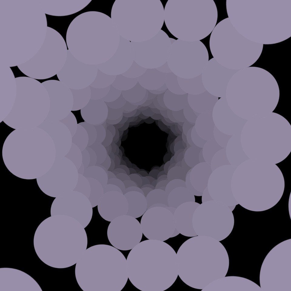 妖しいトンネル：Processing 作例｜deconbatch