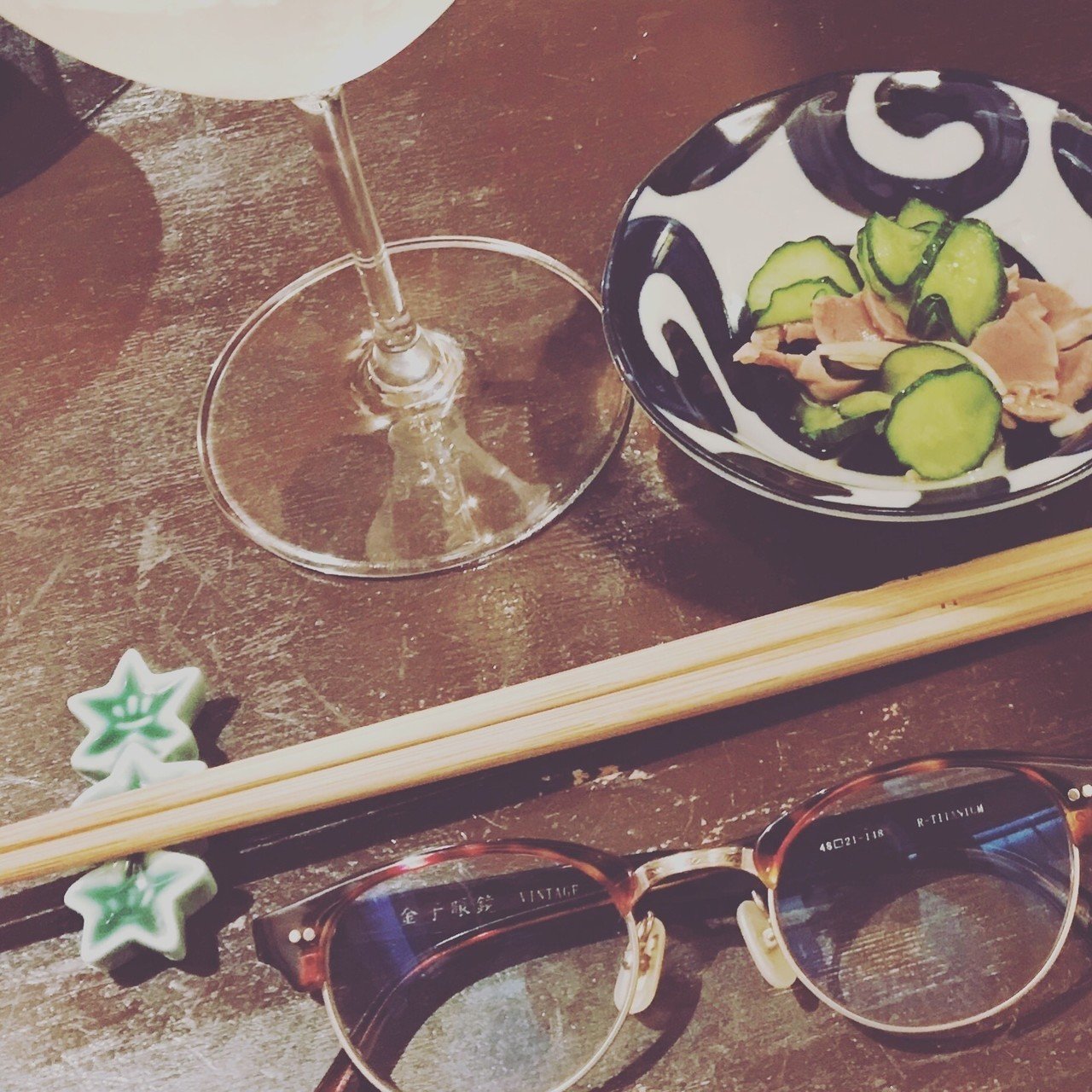 ワインと酢の物、 そして金子眼鏡。 ｜Kentaro Kondo