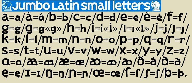 各言語でジャンボの翻字とジャンボ小文字｜Qvarie｜note