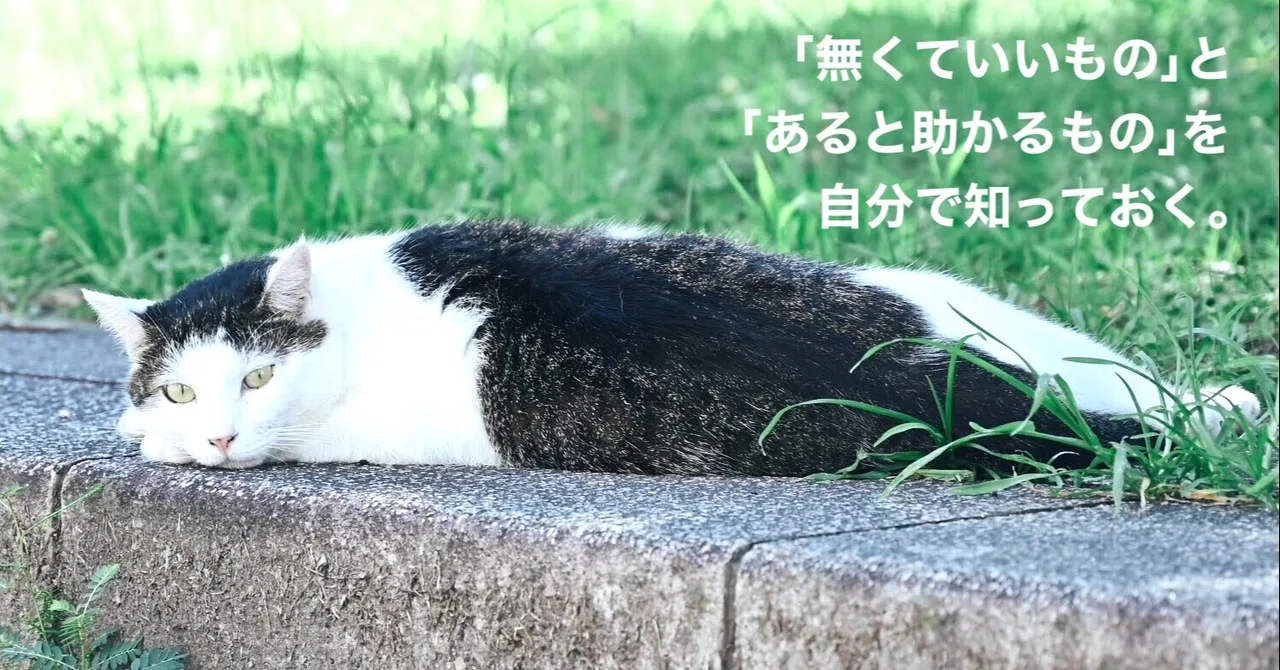 無くていいものと、有ると助かるものを、自分で知っておく。｜maliho｜note