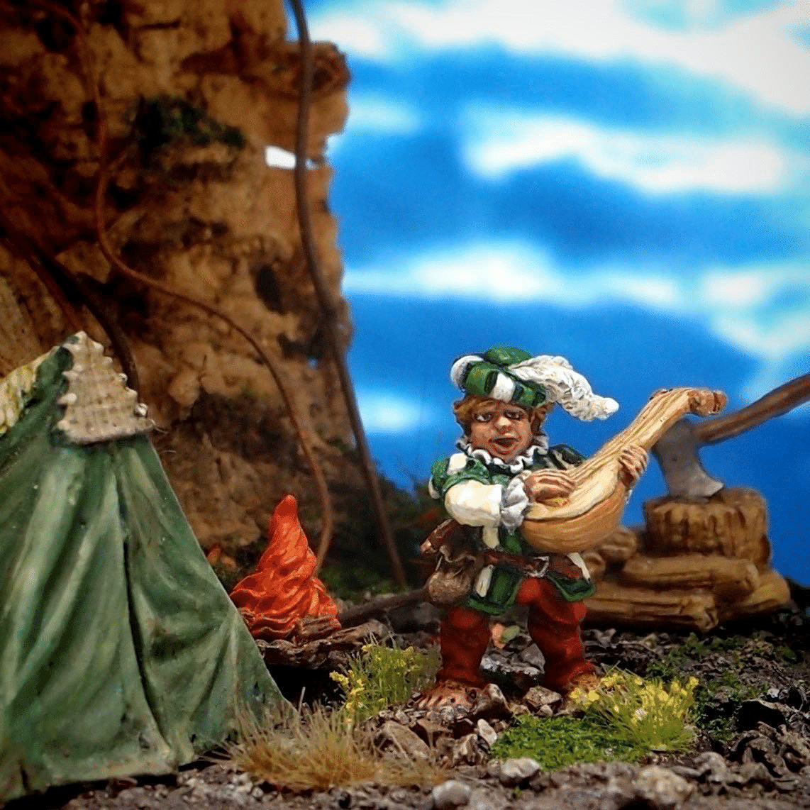 Midlam Miniatures / Male Halfling Bard - Joseph The Strummer｜ツキカゼ