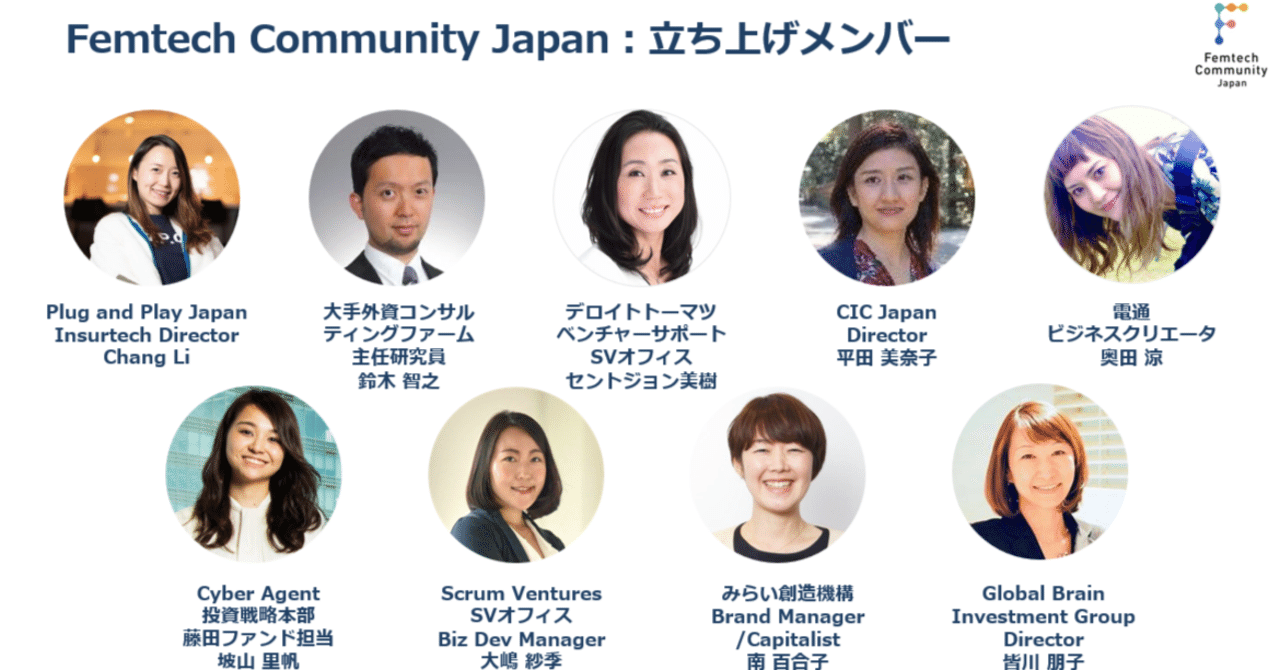 Femtech Community Japan 立ち上げメンバー メディア等掲載｜Femtech Community Japan