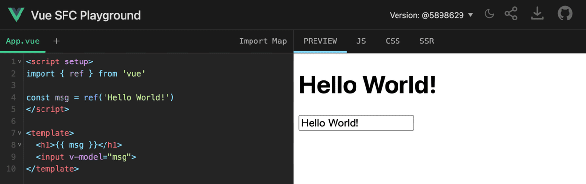 【Vue.js】Vue SFC Playground が便利 〜 そして伝説へ 〜｜辛島信芳@アプリ作家🦖