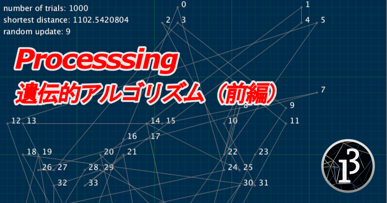 Processing でグラフを描く⑱ 遺伝的アルゴリズム（前編）｜creativival