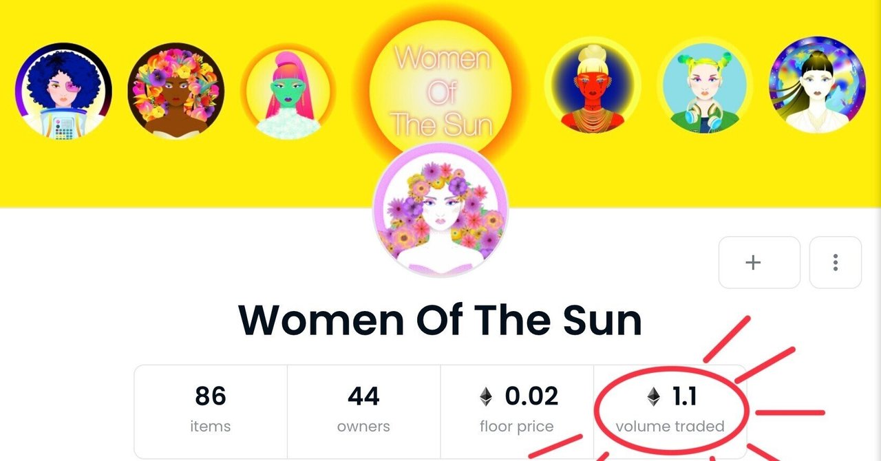 Women Of The Sun新作出ました＆祝“Volume Traded1“を1ヶ月半で達成！｜SHIBU｜note
