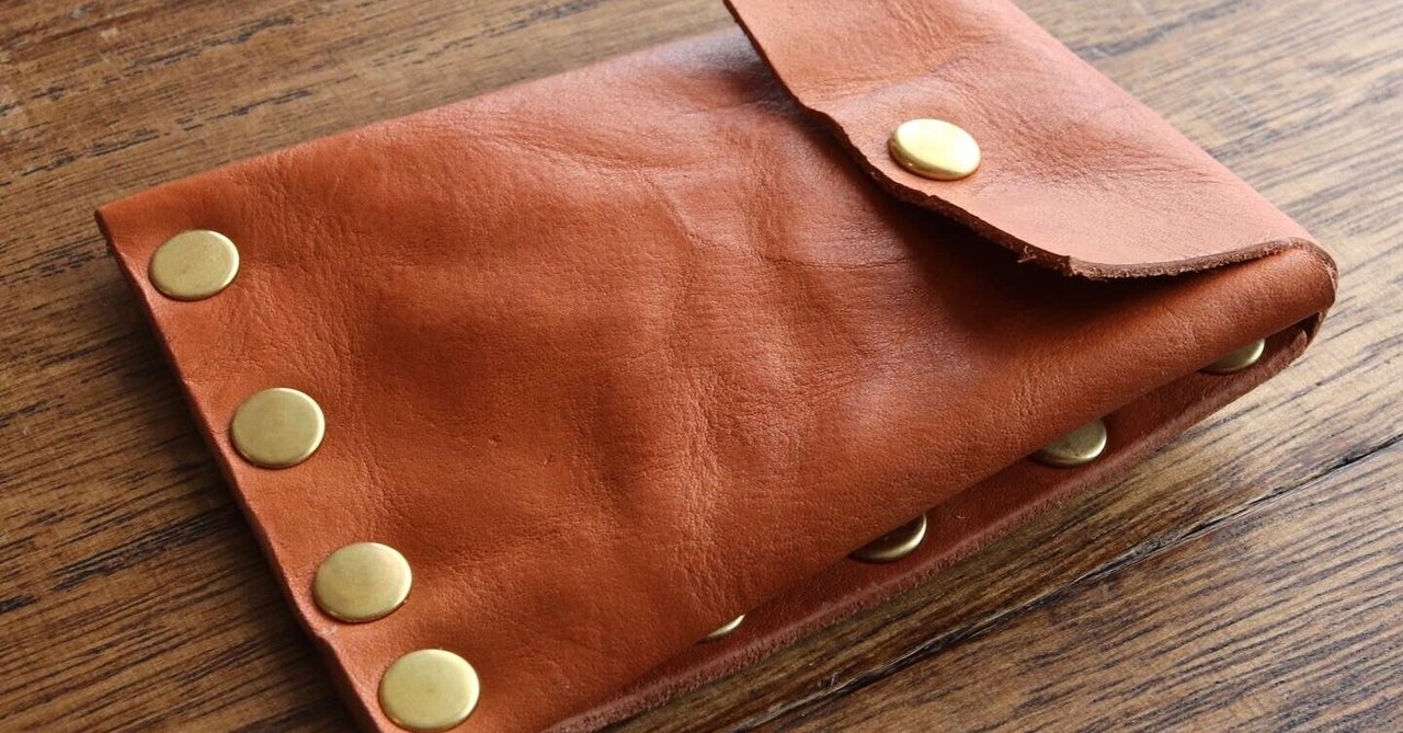創作 柿渋染レザーの小物入れ｜草木染レザーSou-no-Iro