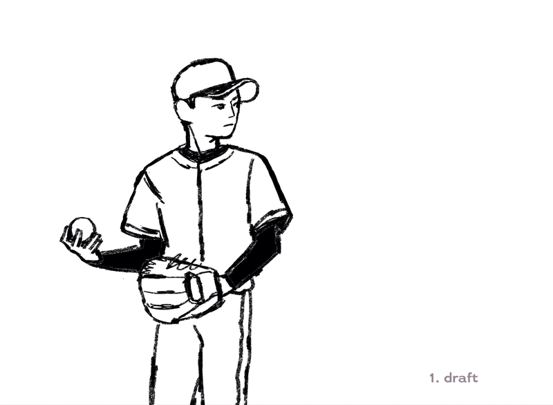 繪圖過程｜pitching stars｜woo｜note