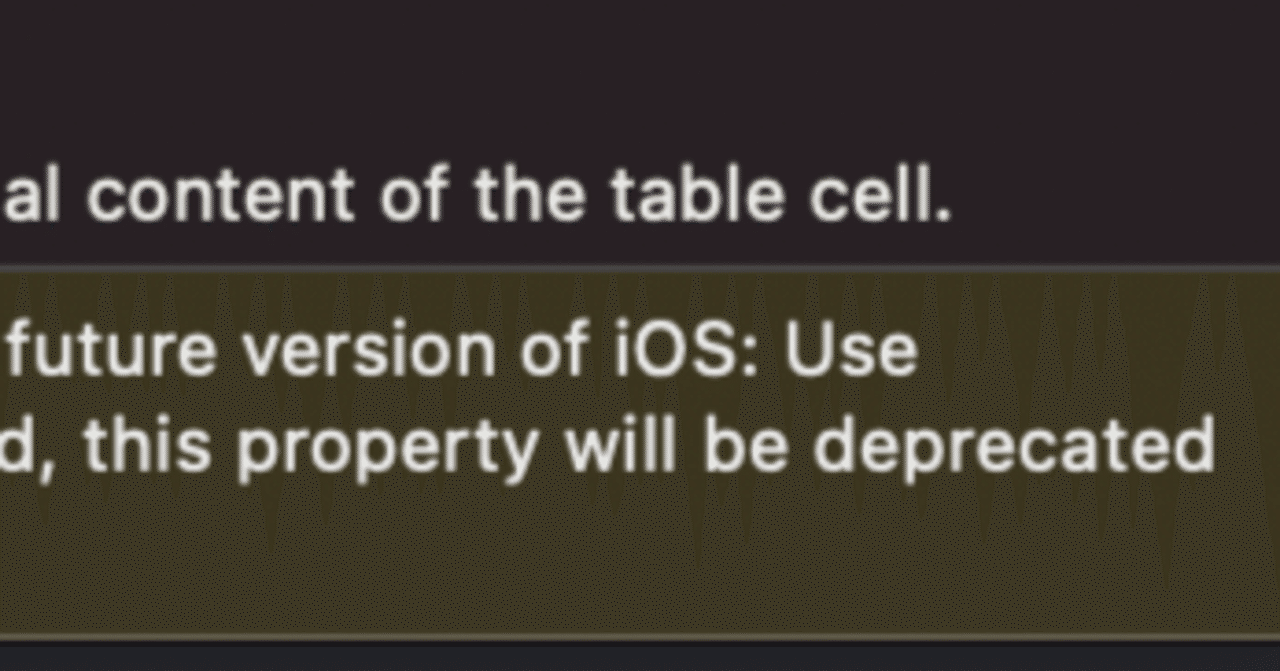 [Swift] UITableViewのcell.textlabel.textがついにdeprecatedされるらしい｜ましゅう@毎日投稿完結