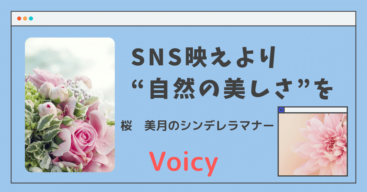 【Voicy】SNS映えより“自然の美しさ”を｜桜 美月