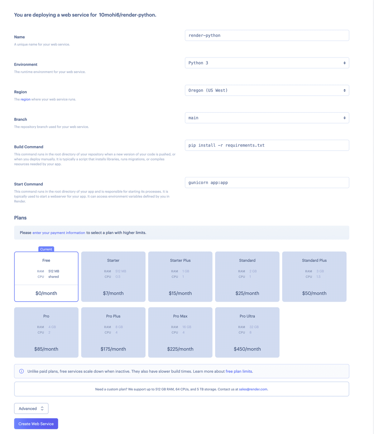 超簡単PythonでRender入門（Hello World）｜10mohi6