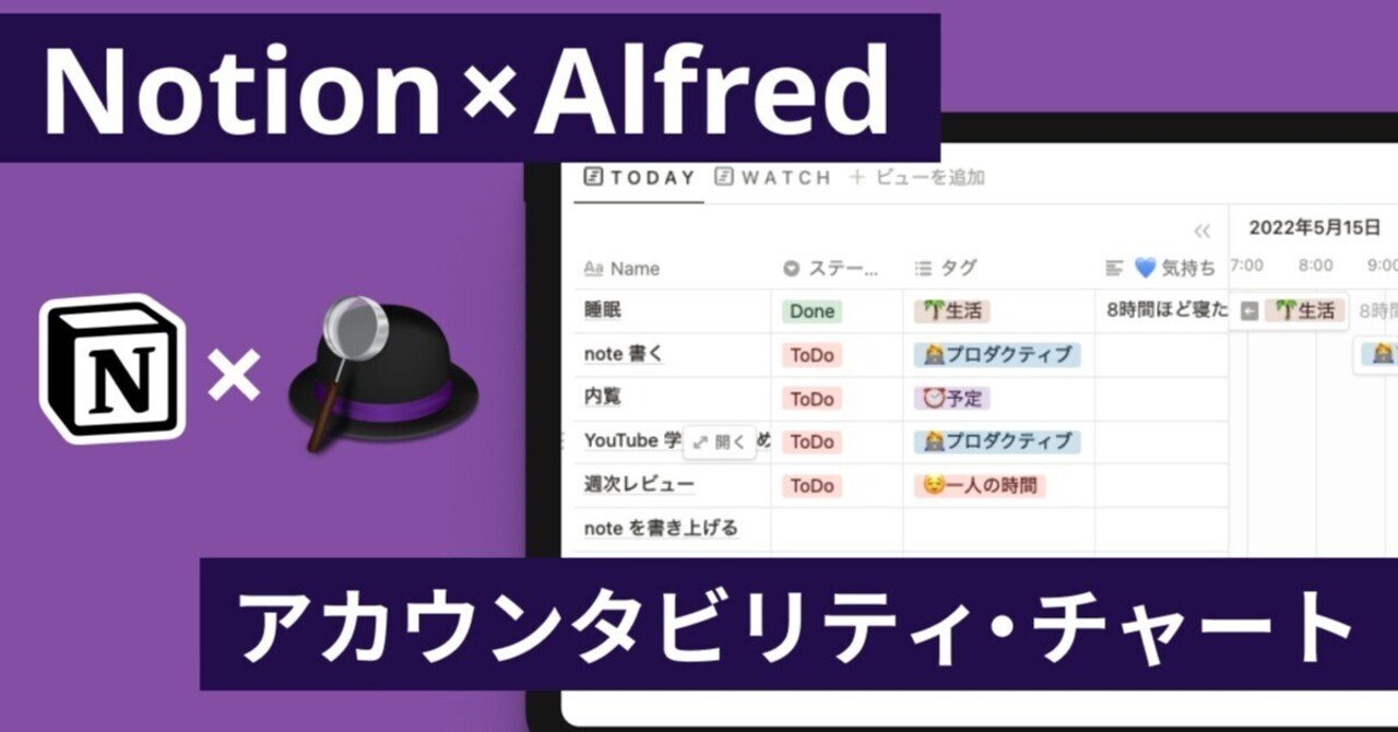 Notion でアカウンタビリティ・チャートの運用をする（Alfred Workflow）｜円谷 / Notion アンバサダー
